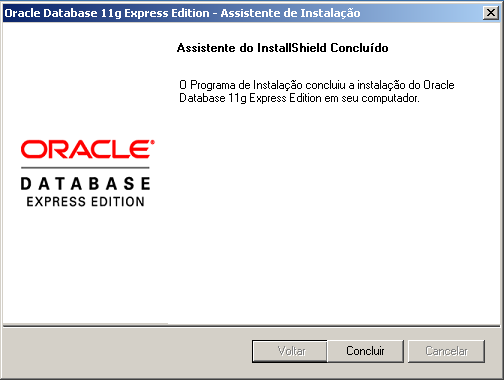 Instalando Oracle XE 11g no Windows XP 32b | Oracle Home